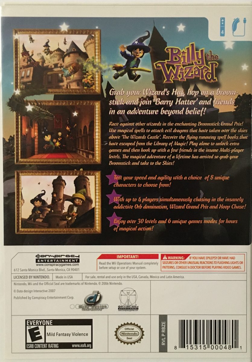 Billy the Wizard – Rocket Broomstick Racing – Anthony's Place